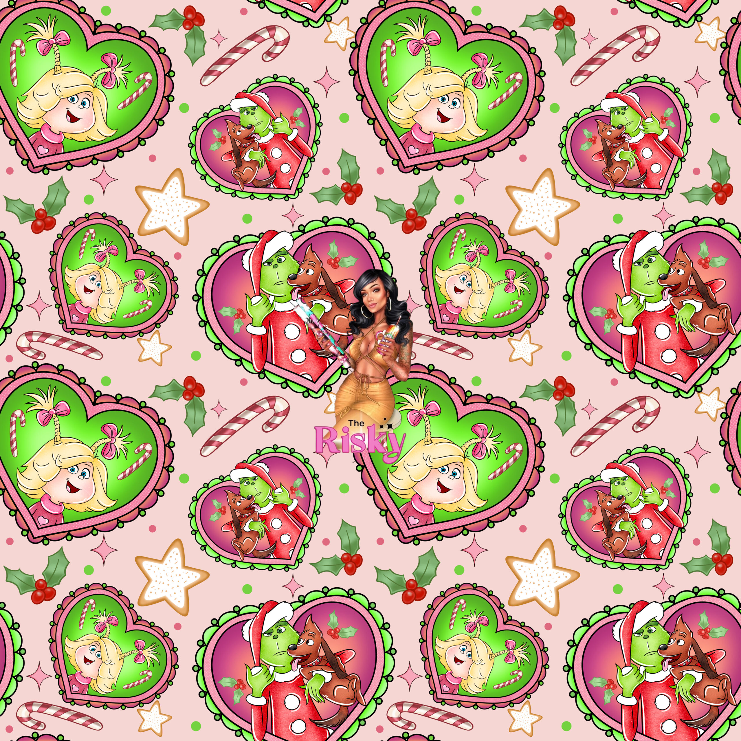 Mean One hearts (has matching decal) | The Risky Tumbler