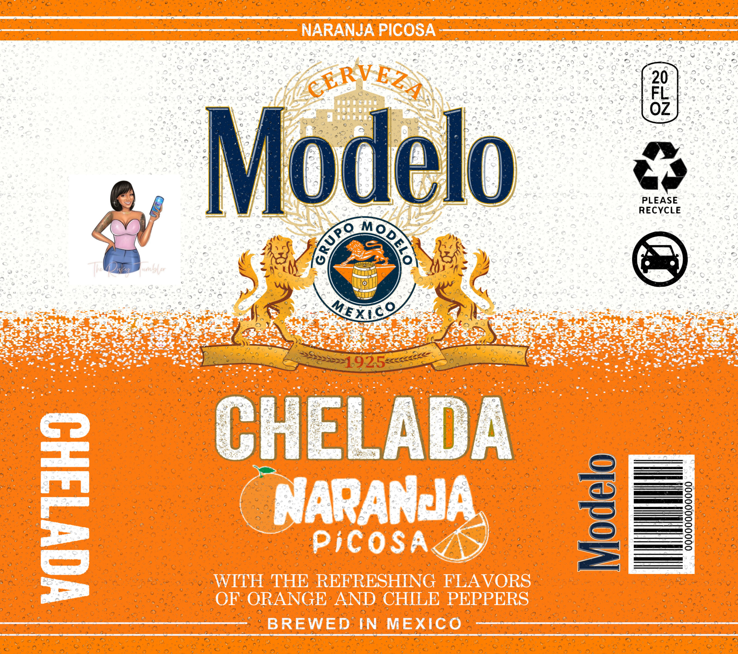 Mod Beer Orange 20oz Wrap | The Risky Tumbler