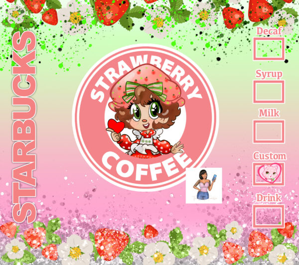 Strawberry Coffee 24oz Wrap | The Risky Tumbler