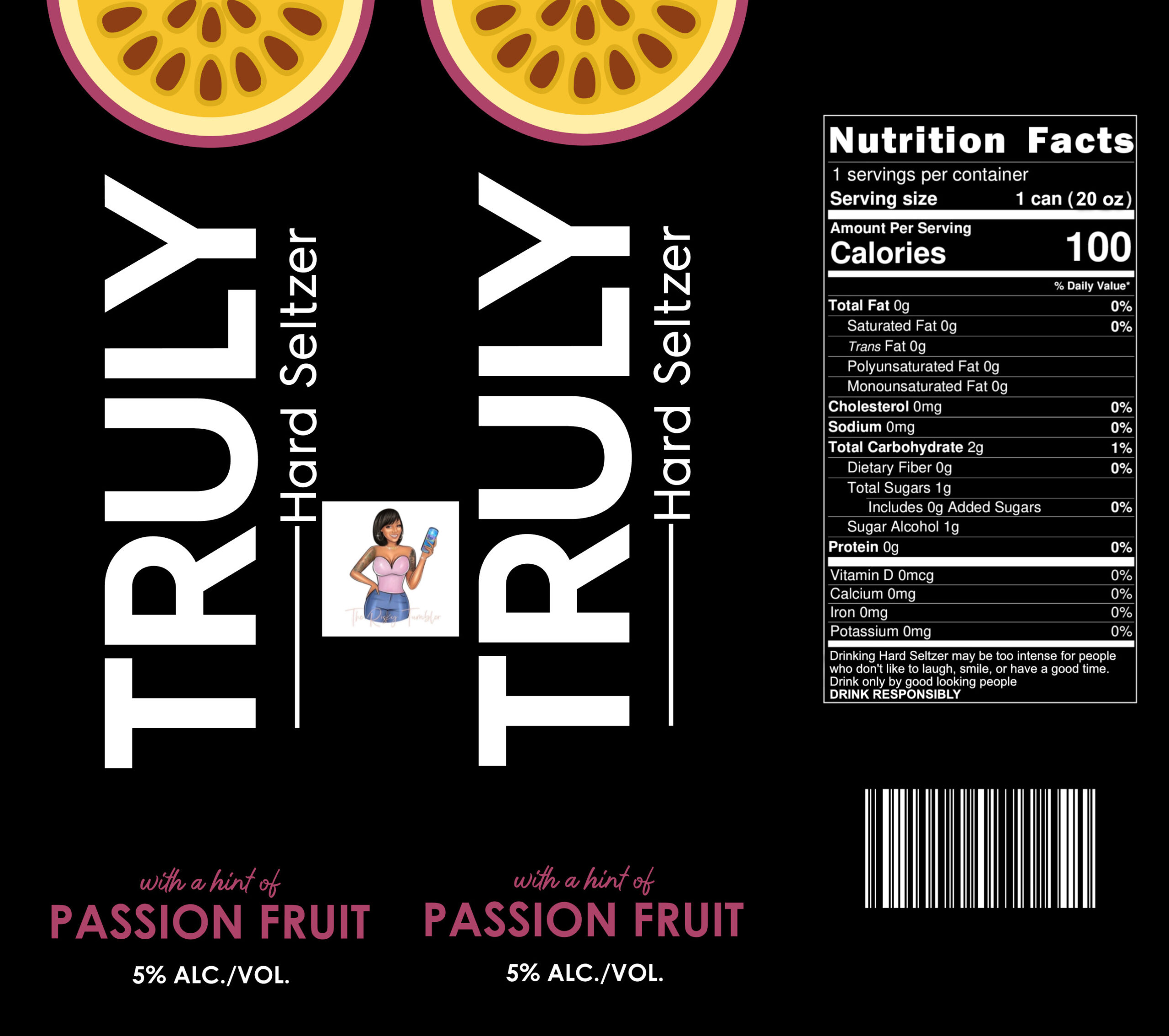 Seltzer Passion Fruit 24oz Wrap | The Risky Tumbler