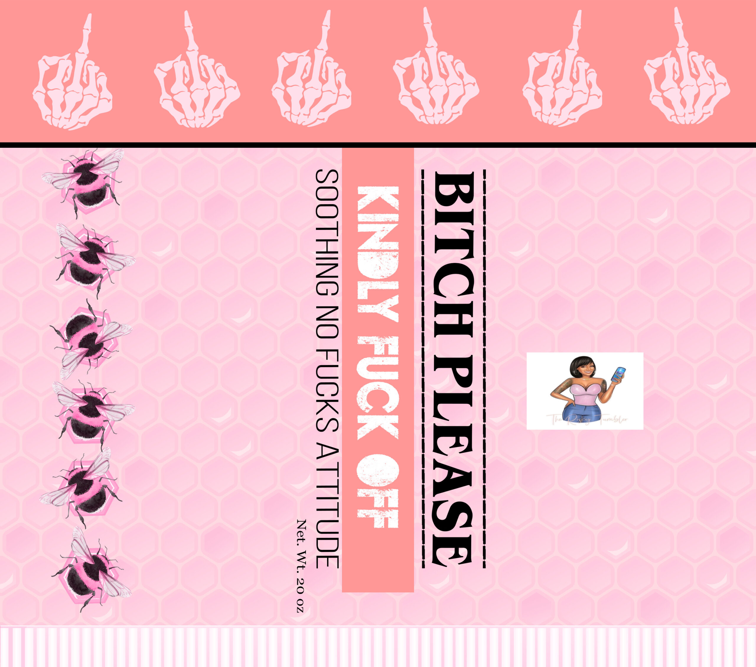 Kindly F Off All Pink Wrap | The Risky Tumbler