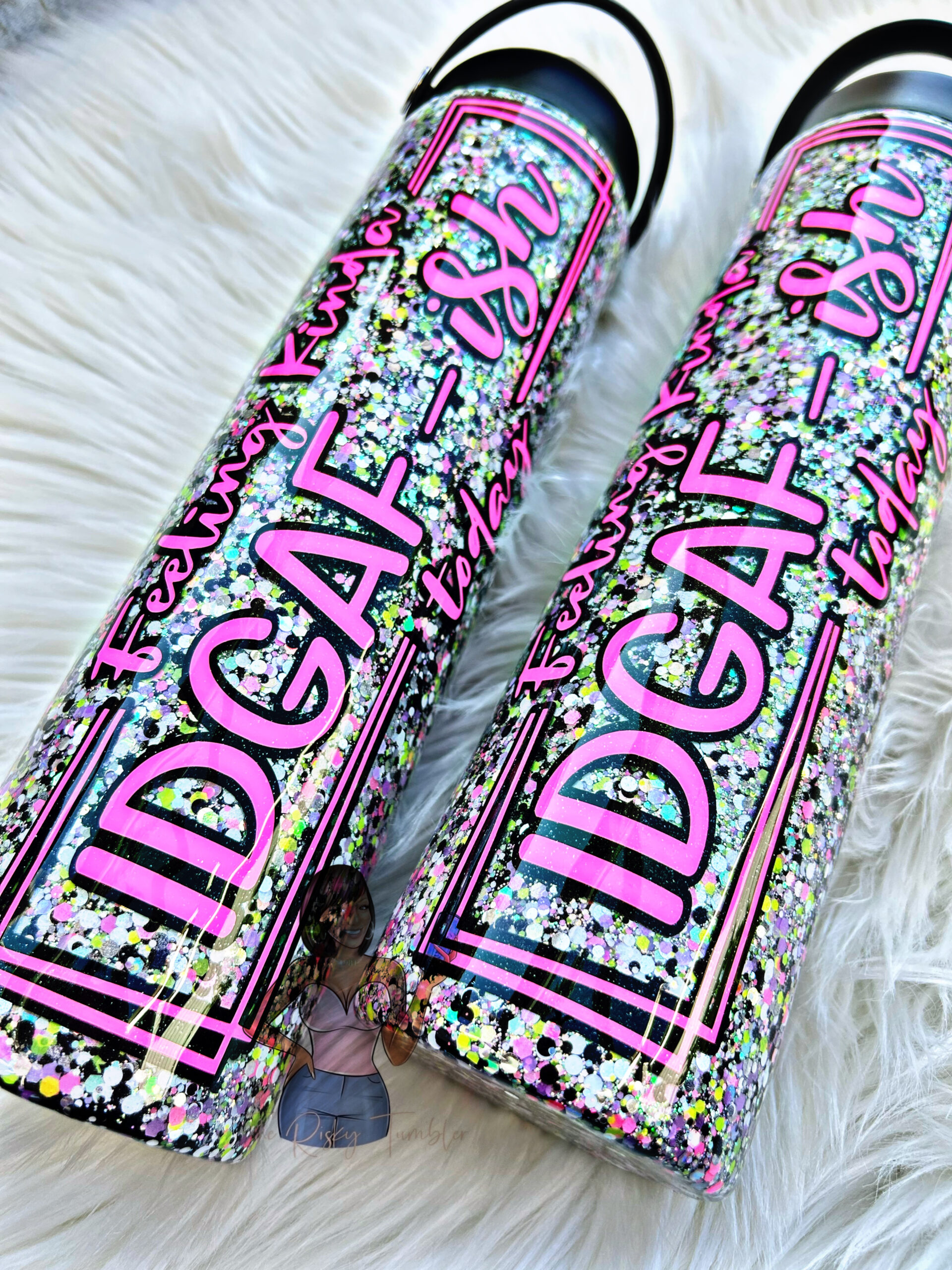 Idgaf 32oz hydro | The Risky Tumbler