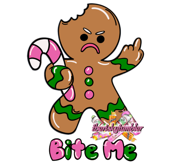 UV DTF Bite Me 2″ (Pink & Green) | The Risky Tumbler