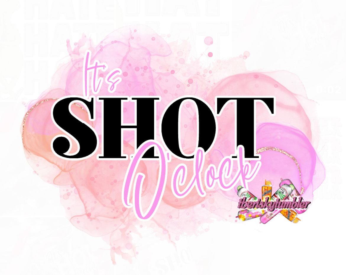 UV DTF Shot O’Clock Watercolor (shot glass size) | The Risky Tumbler