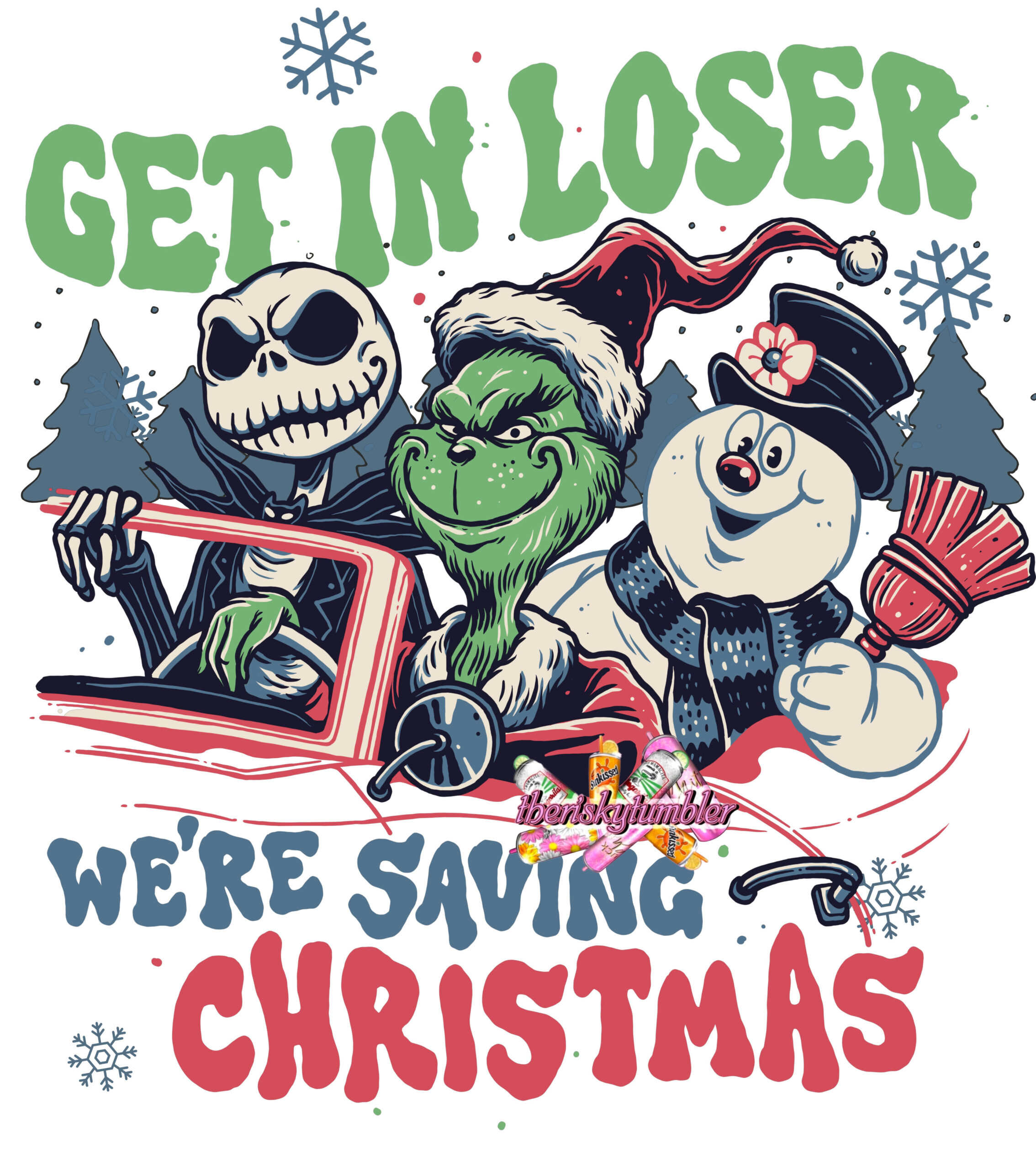 Uv Dtf Saving Christmas The Risky Tumbler