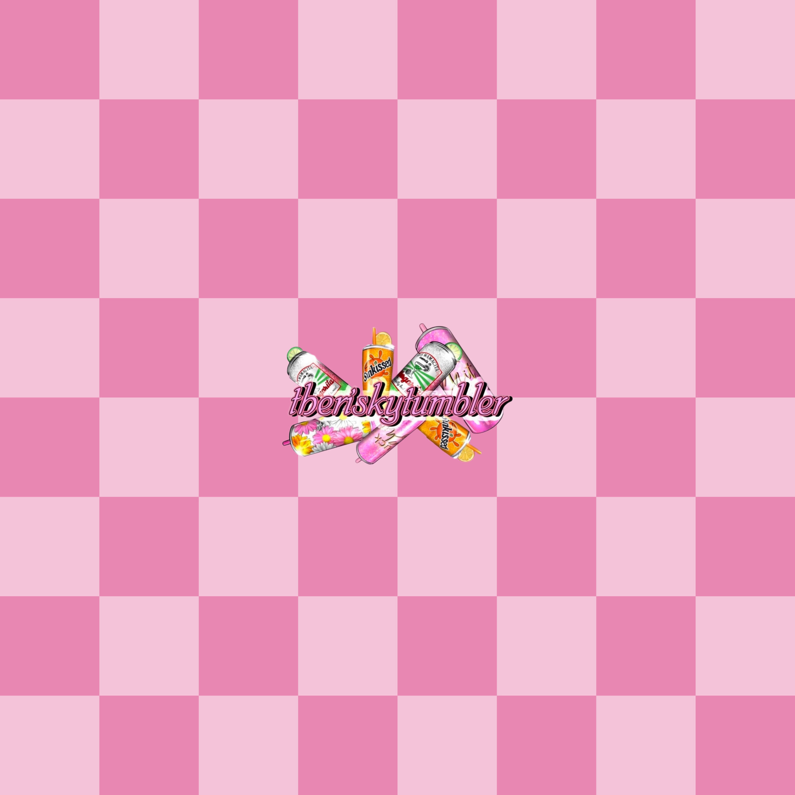 Pink on Pink checkerboard | The Risky Tumbler
