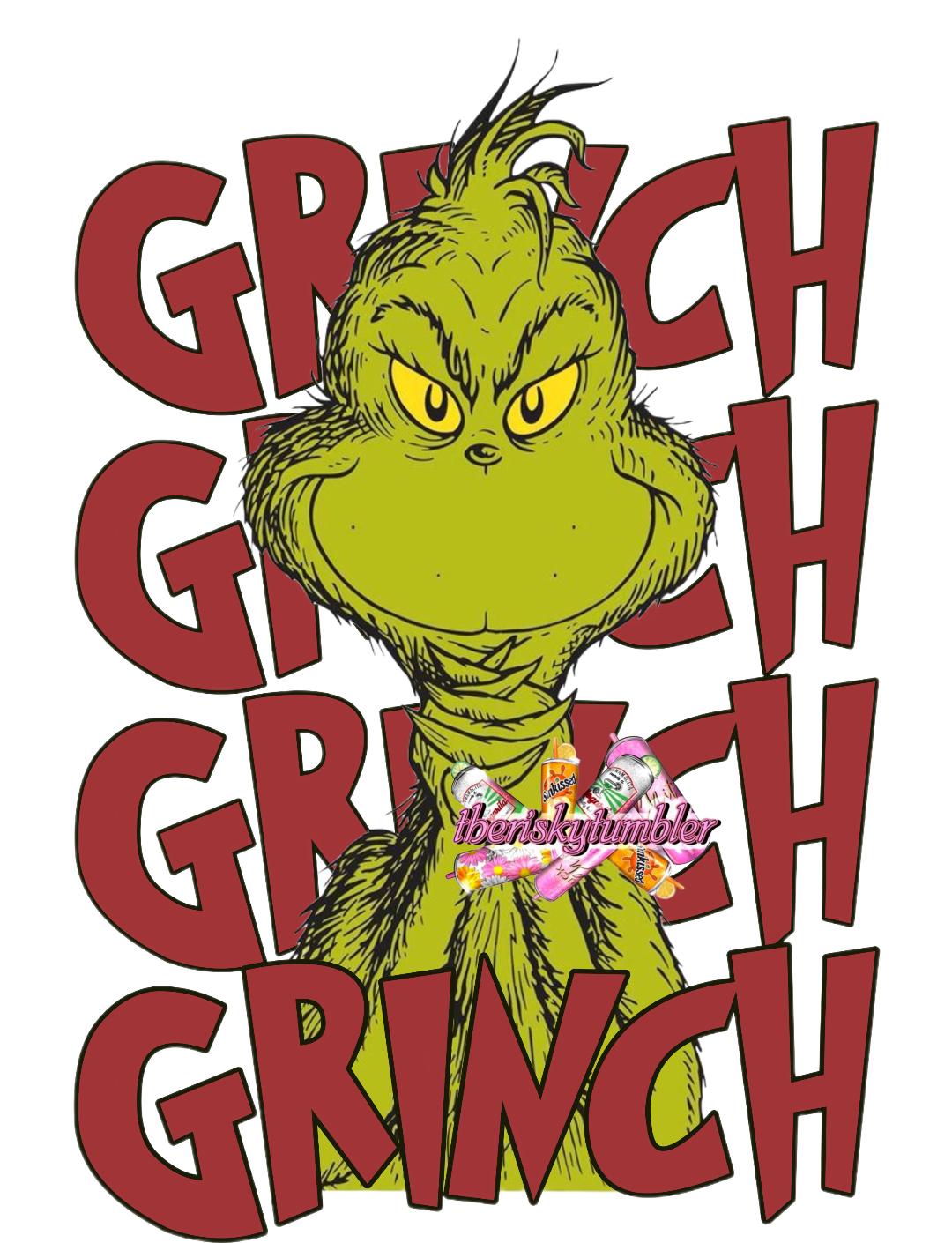Red Grinch x4 TRANSPARENT | The Risky Tumbler