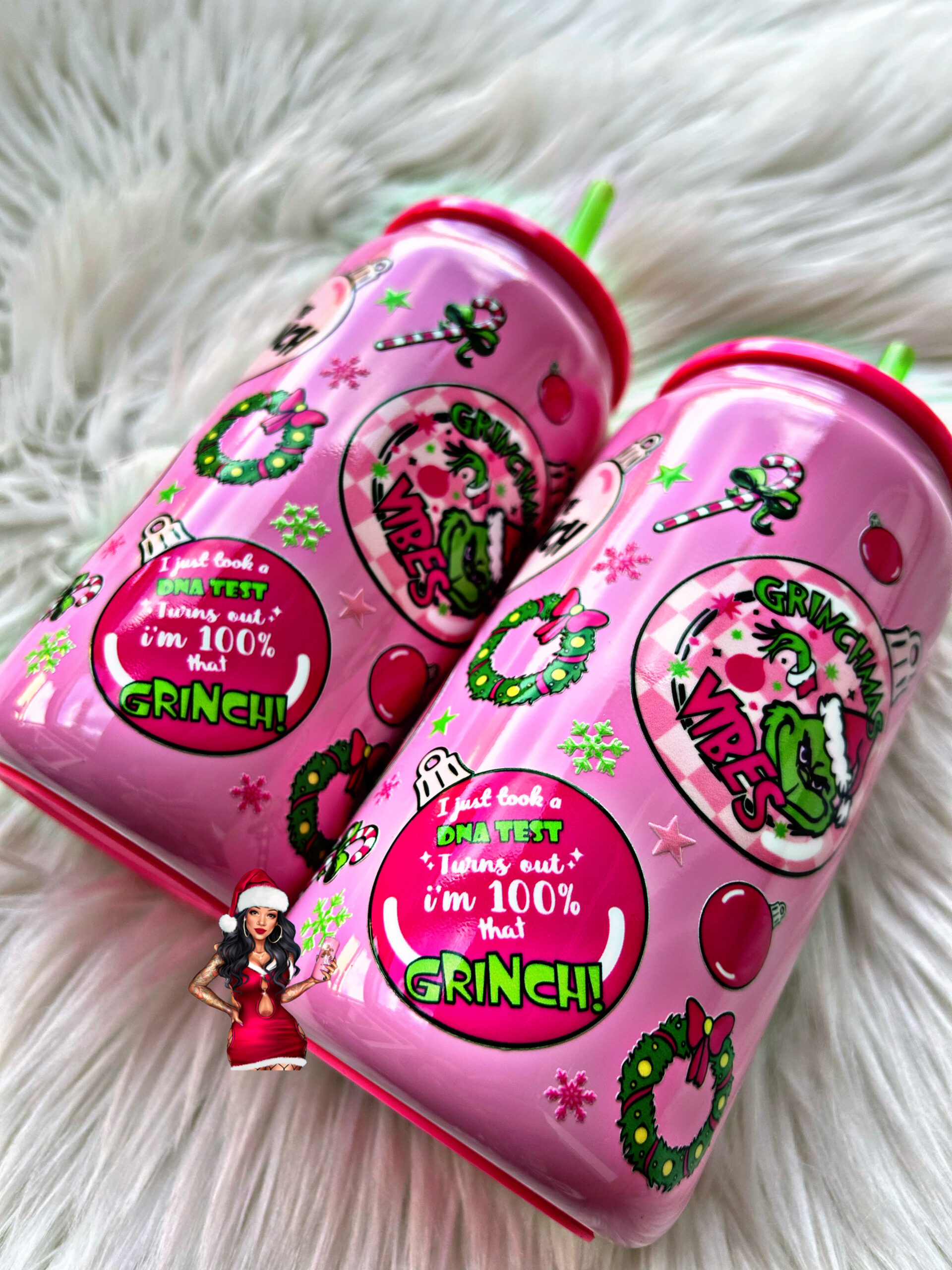 Grinch Pink wrap | The Risky Tumbler