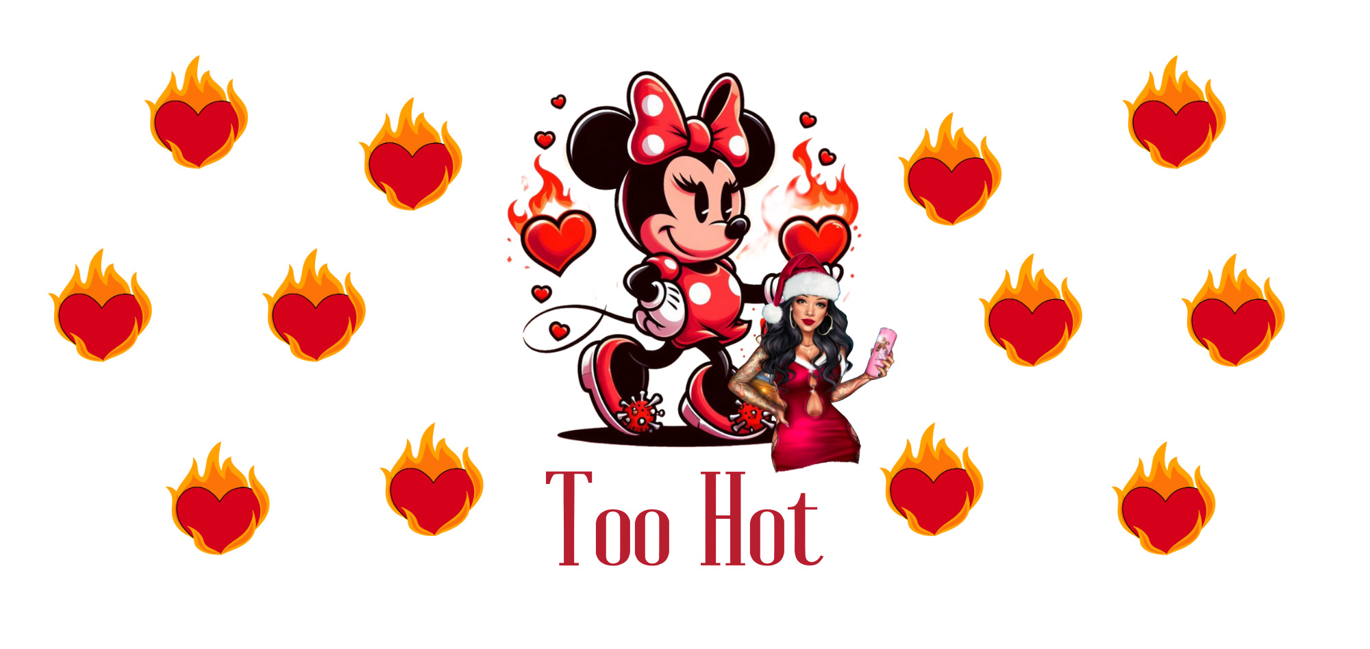 UV DTF Too Hot Wrap 9.50 x 4.5 | The Risky Tumbler