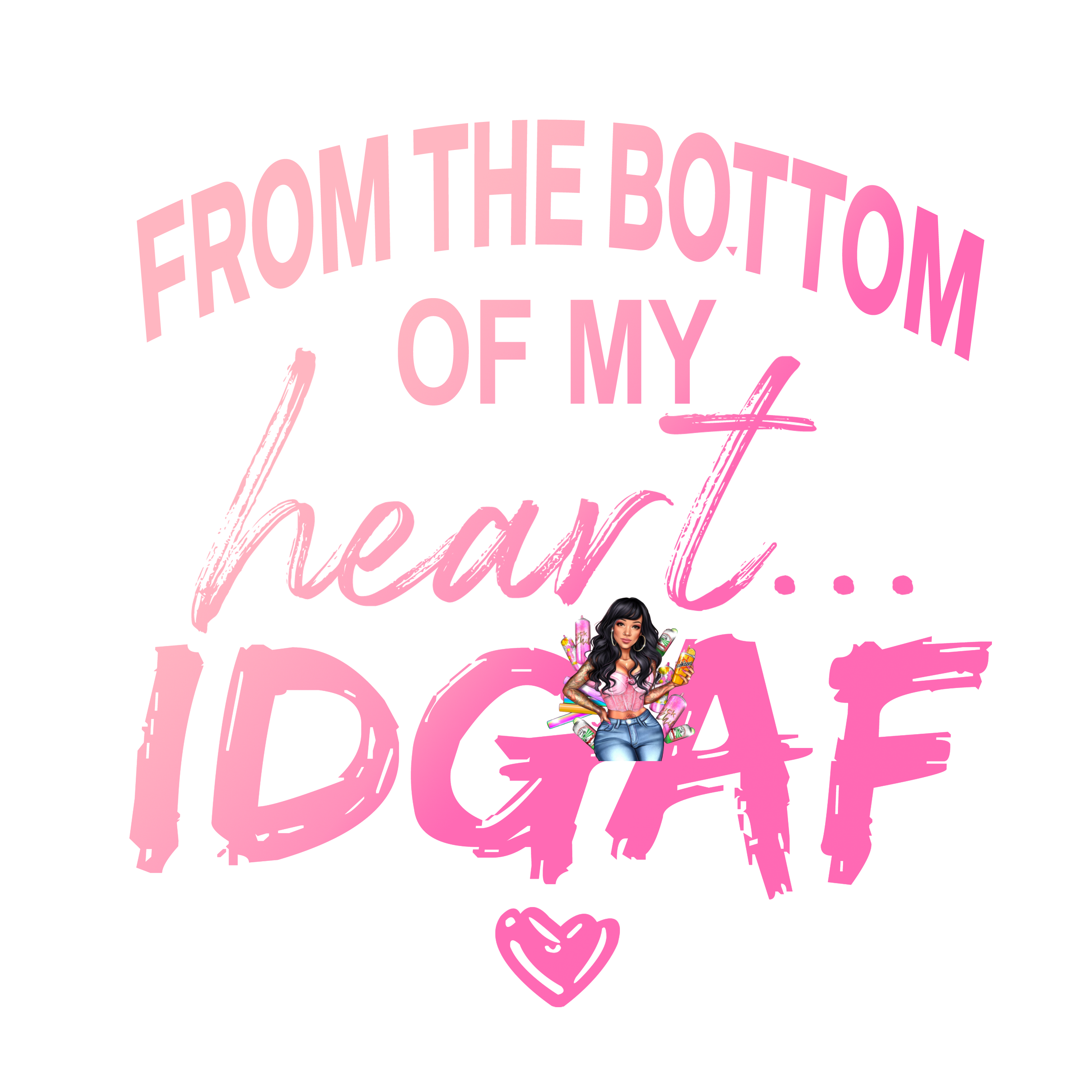 UV DTF Bottom of my Heart | The Risky Tumbler