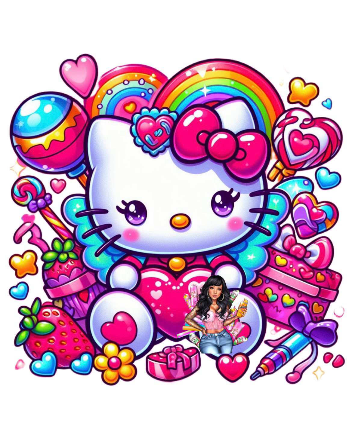 UV DTF Neon all Sweets | The Risky Tumbler