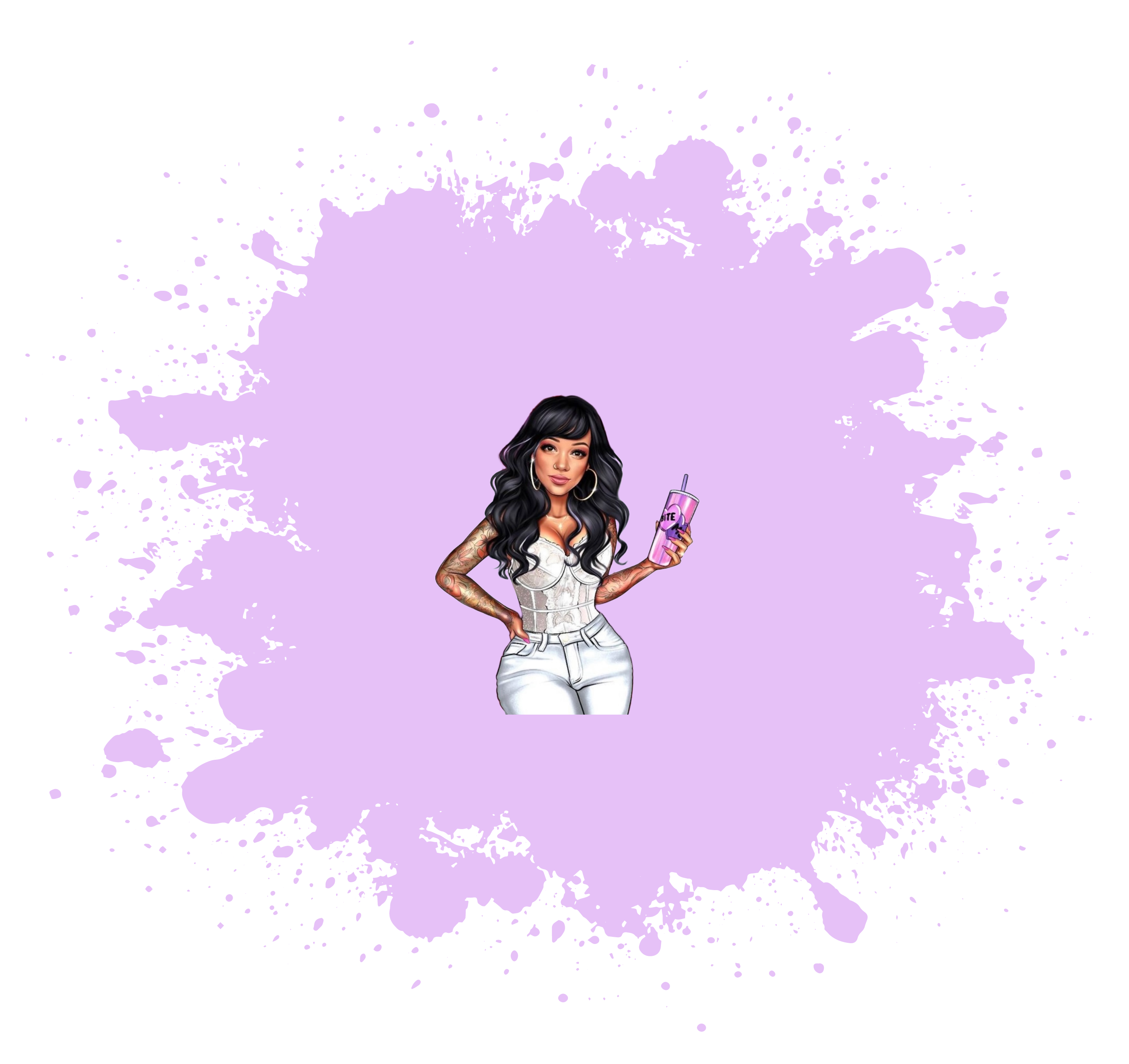 UV DTF Pastel Purple Bleach Spot 4.5×4.5 | The Risky Tumbler