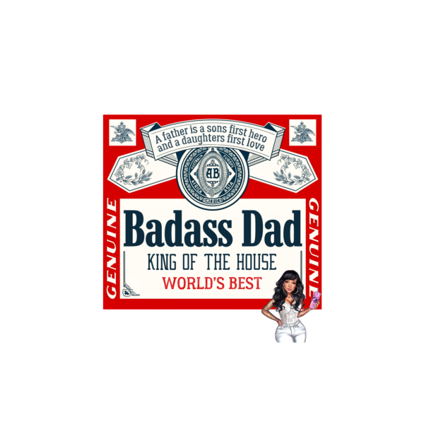 UV DTF Badass Dad | The Risky Tumbler