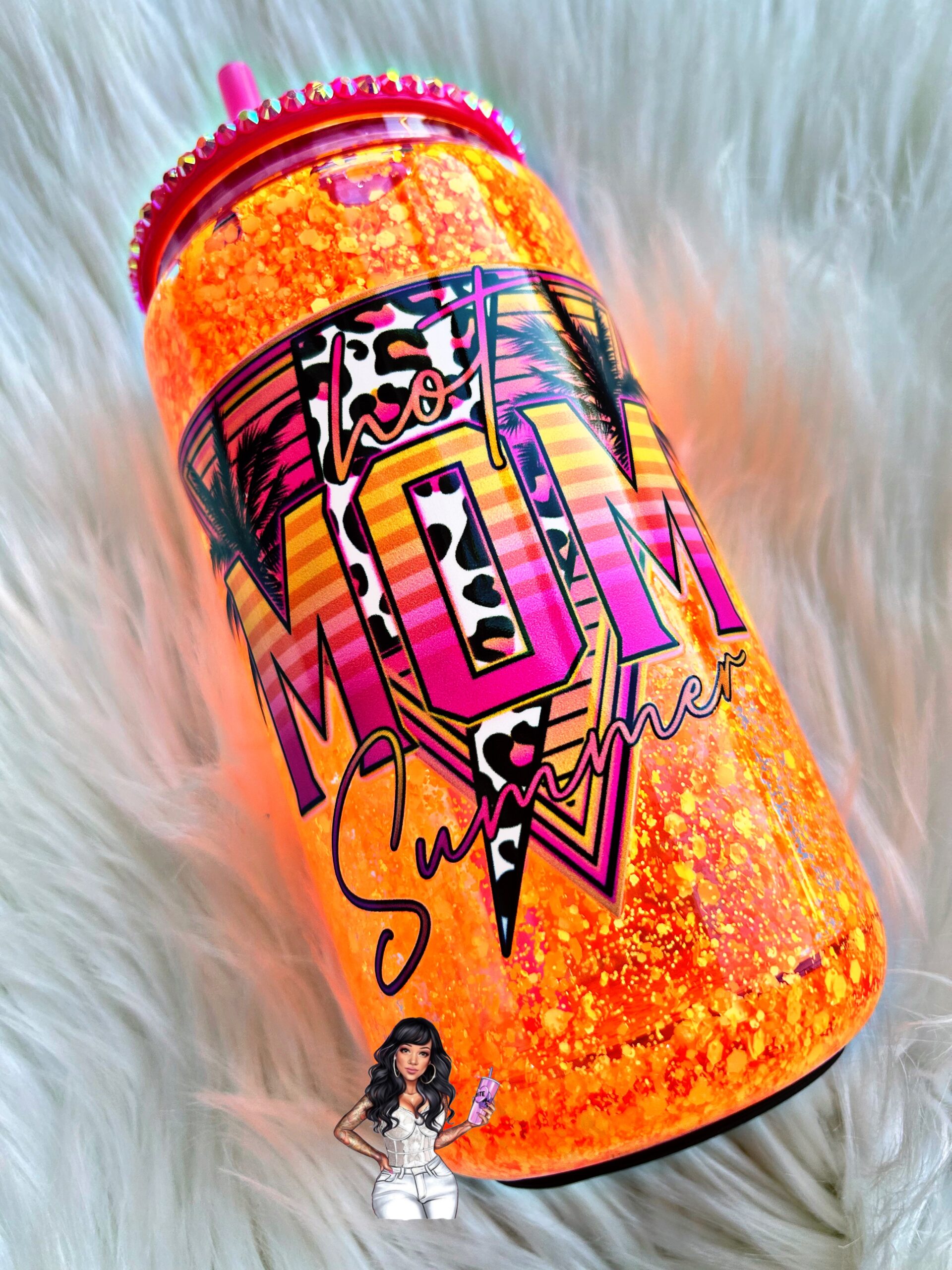 Hot Mom Summer Glass Can The Risky Tumbler