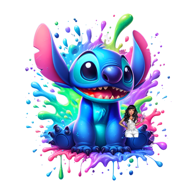 UV DTF Neon Stitch | The Risky Tumbler