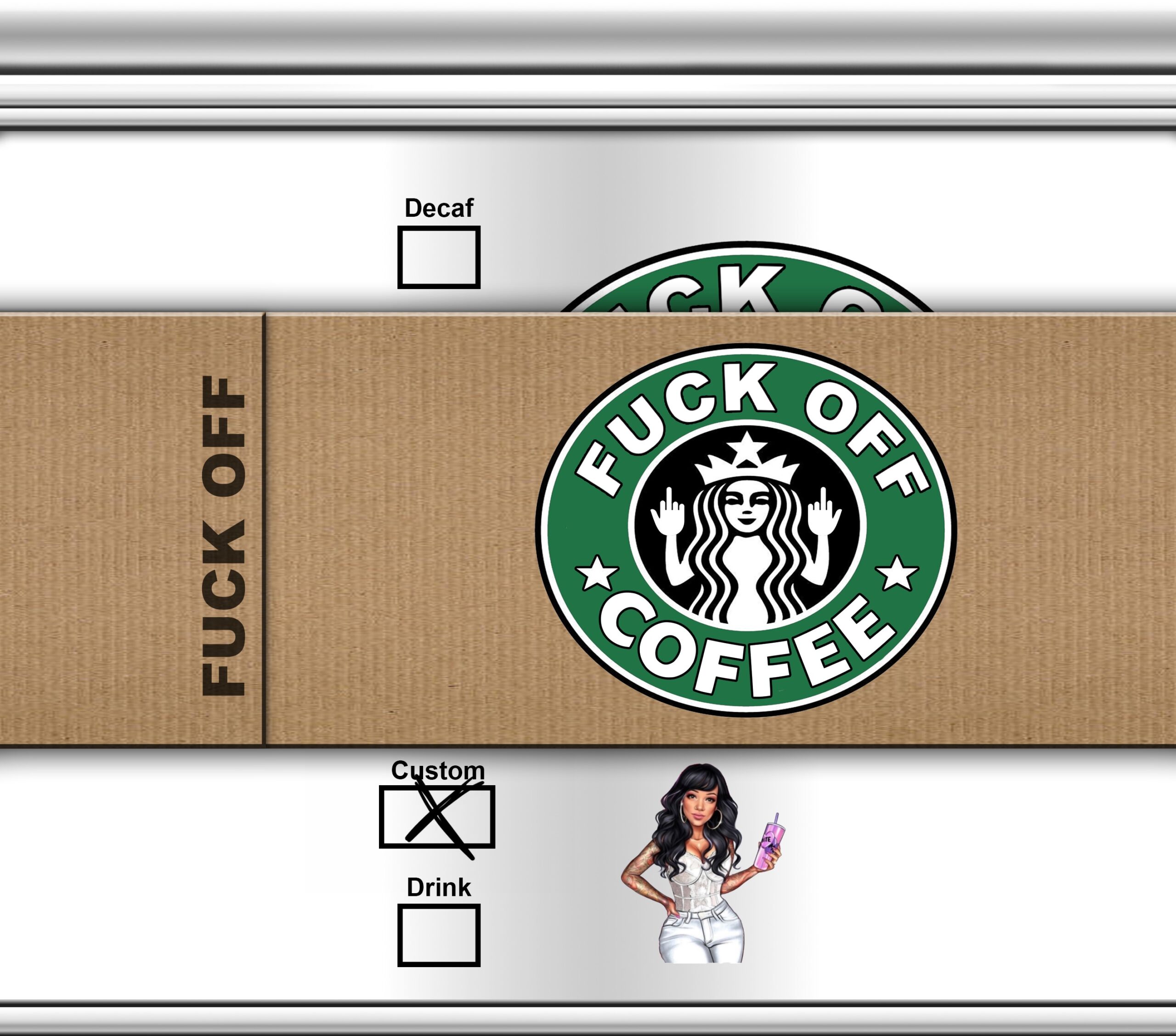 F Off Starbucks Wrap | The Risky Tumbler