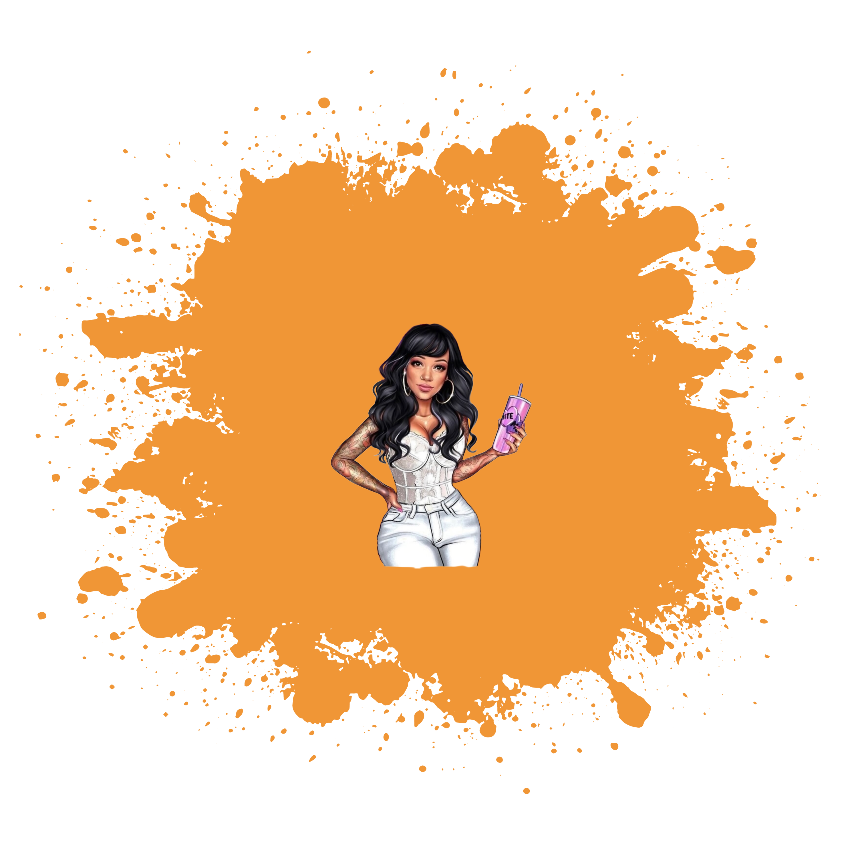 UV DTF Orange Spot 5×5 | The Risky Tumbler