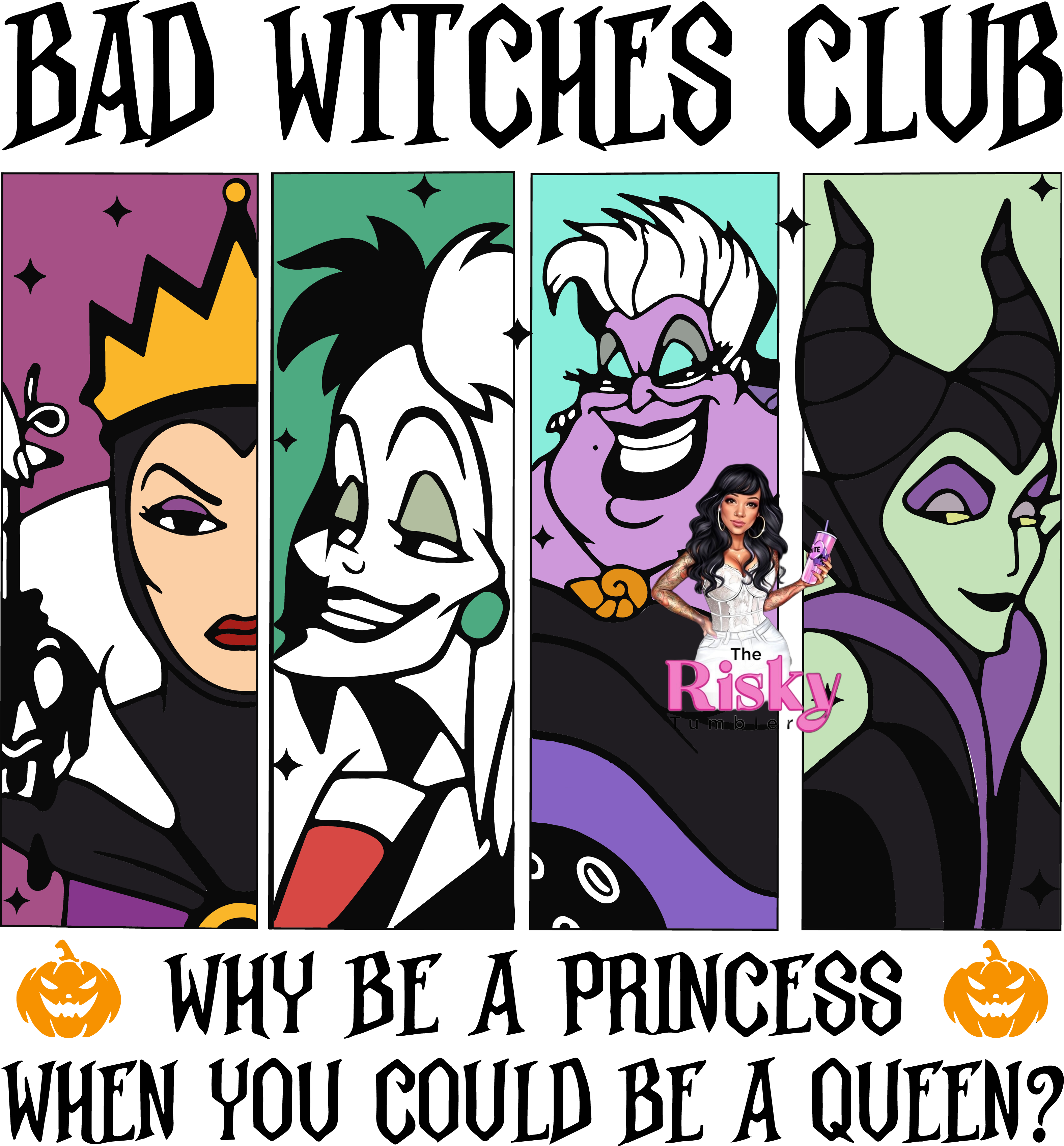 UV DTF Bad Witches Club | The Risky Tumbler