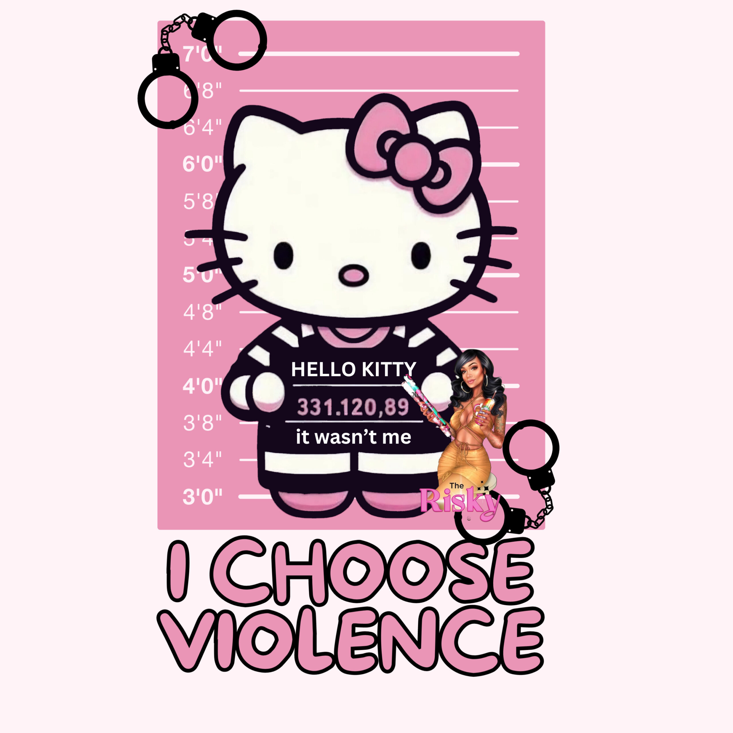 UV DTF EXCLUSIVE Prison Kitty (has matching vinyl) | The Risky Tumbler